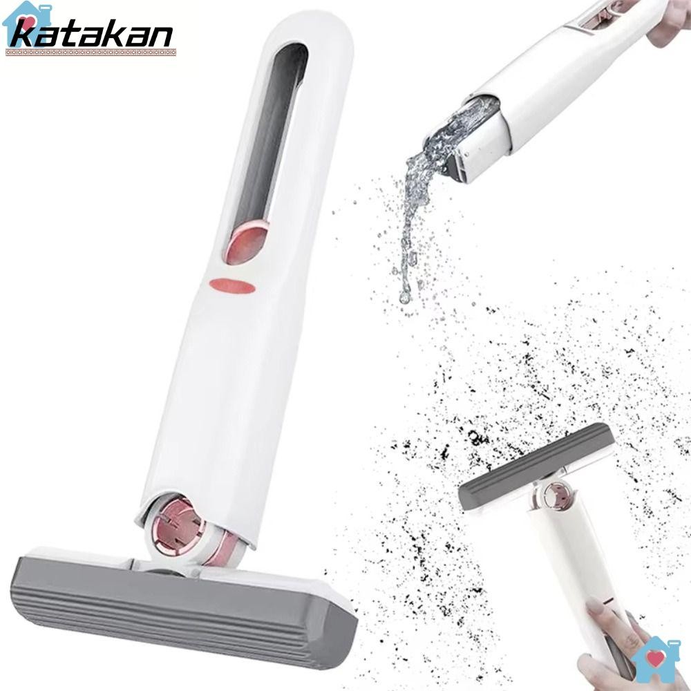 KATAKAN Mini Mop, Foldable Hands-free Washing Lazy Handheld Mop ...