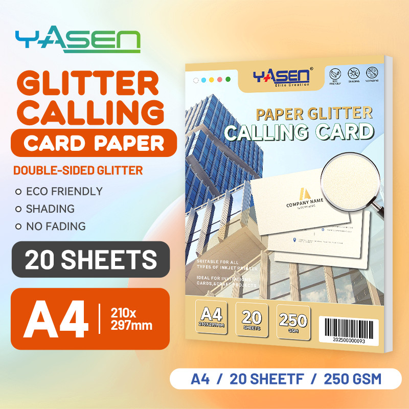 Glitter Calling Card Paper Silver Glitter 20 Sheets A4 250gsm/Perfect ...