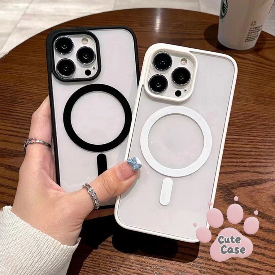 Acrylic Matte Magnetic Wireless Phone Case For IPhone 11 XR 13 12 X XS ...