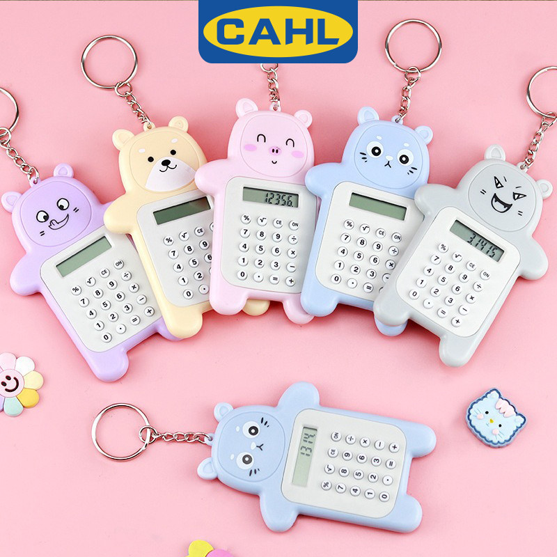 Smal Kids Pocket Size Calculator Keychain Cute Bear Calculator 8 Digits ...