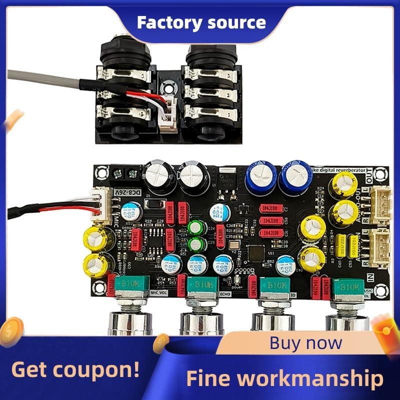 ZK-AMP Fever Karaoke Reverb Board Microphone K Song Singing Pre-Effector Board DSP Mixing Anti ...