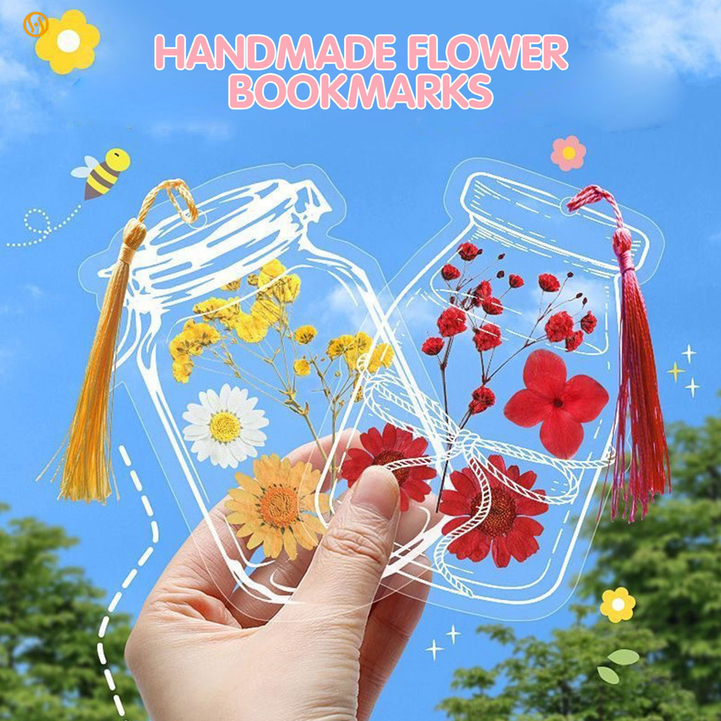 PHH Dried Flowers Bookmarks Handmade Diy Materials Transparent Specimen ...