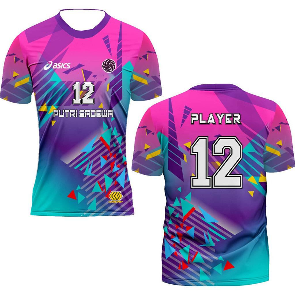 Fully Sublimated, Blue Striped Geometric Pattern Print, Team Jersey ...