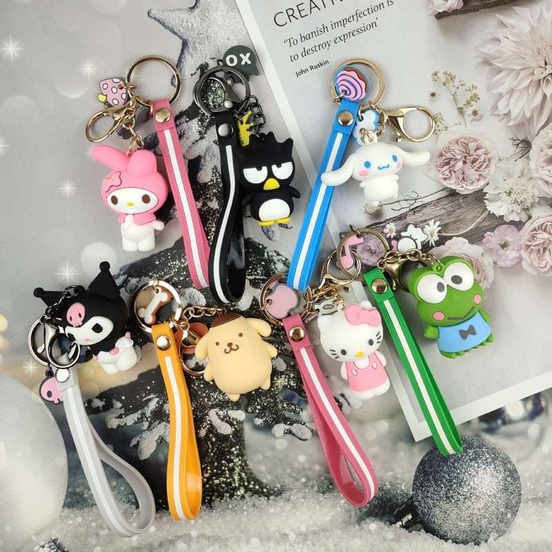 Cute Sanrio Keychain Cartoon Character Keychain Hello Kitty My Melody ...