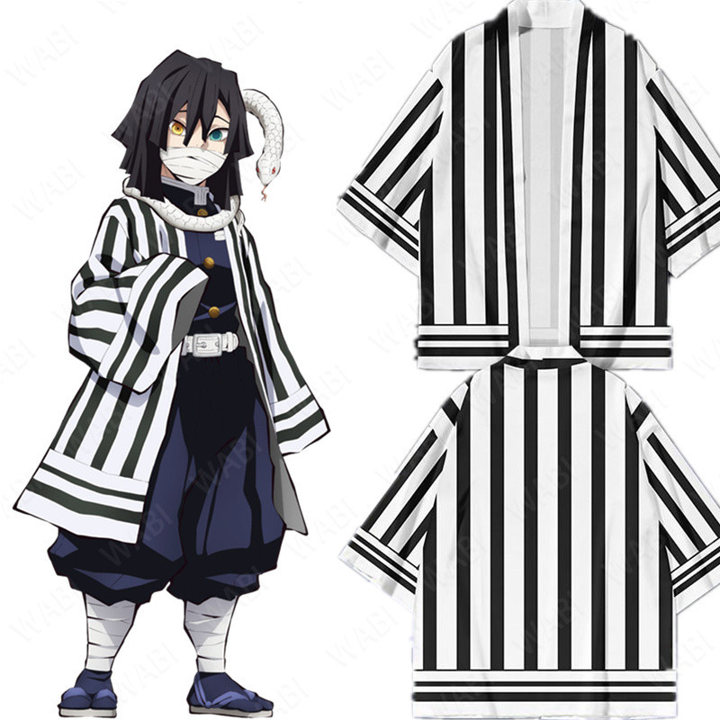 Demon Slayer Iguro Obanai Style 3D Printing Japanese Kimono Haori ...
