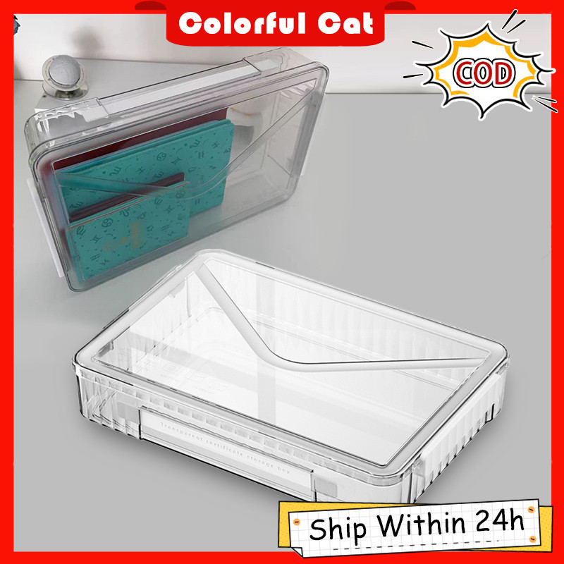 36x24cm Document Certificate Storage Box Important Papers Sorting ...