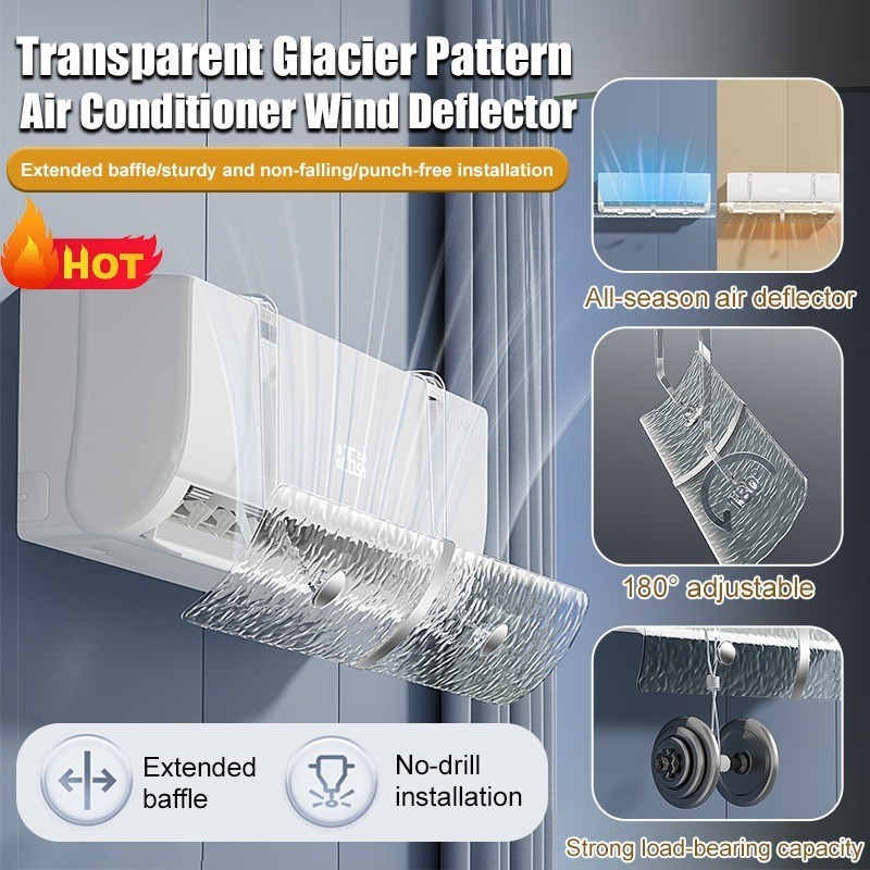 Wallmounted air conditioner air guide cover Retractable noinstallation ...