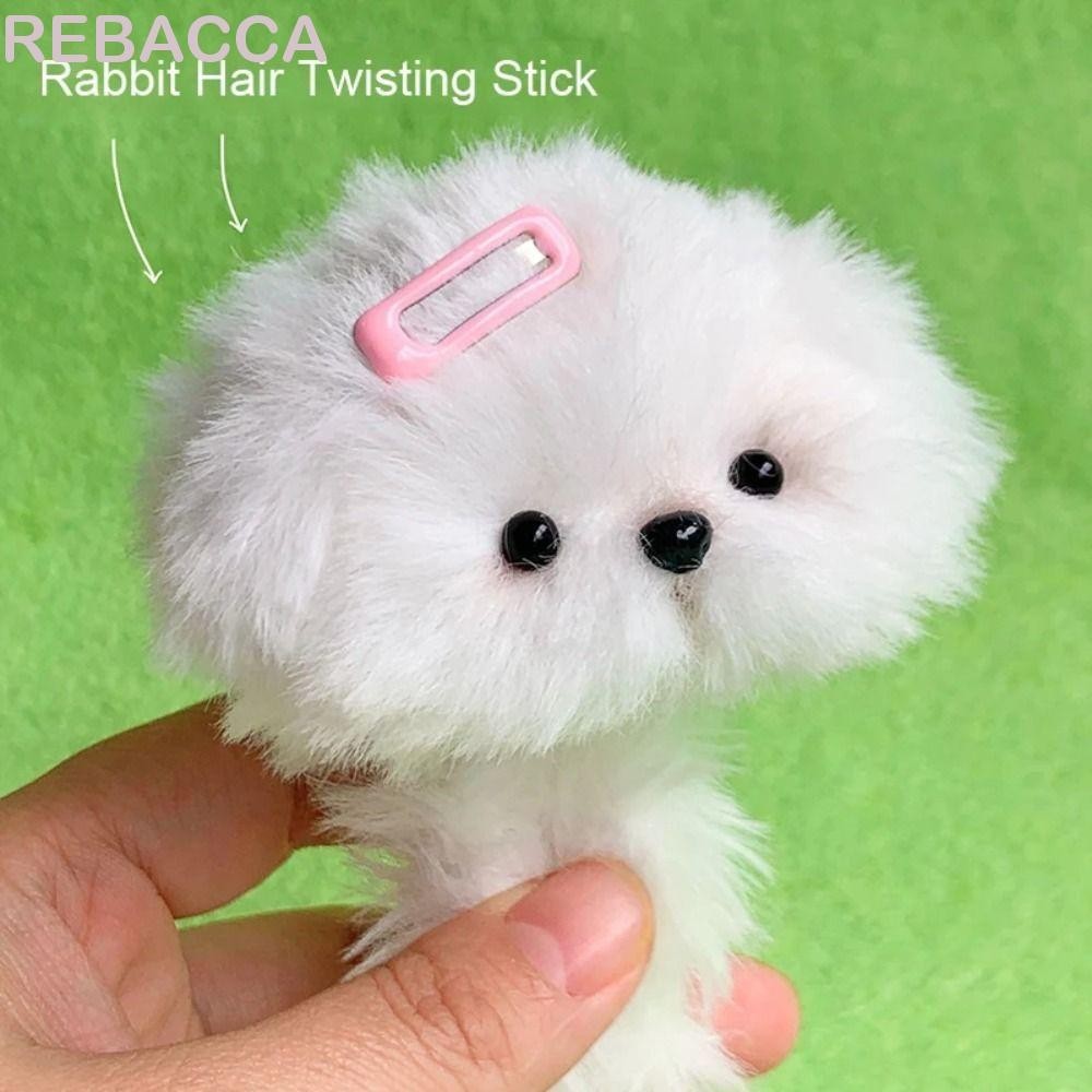 REBACCA Rabbit Plush Iron Wire Strip Stick, Plush Stuffed Handmade ...