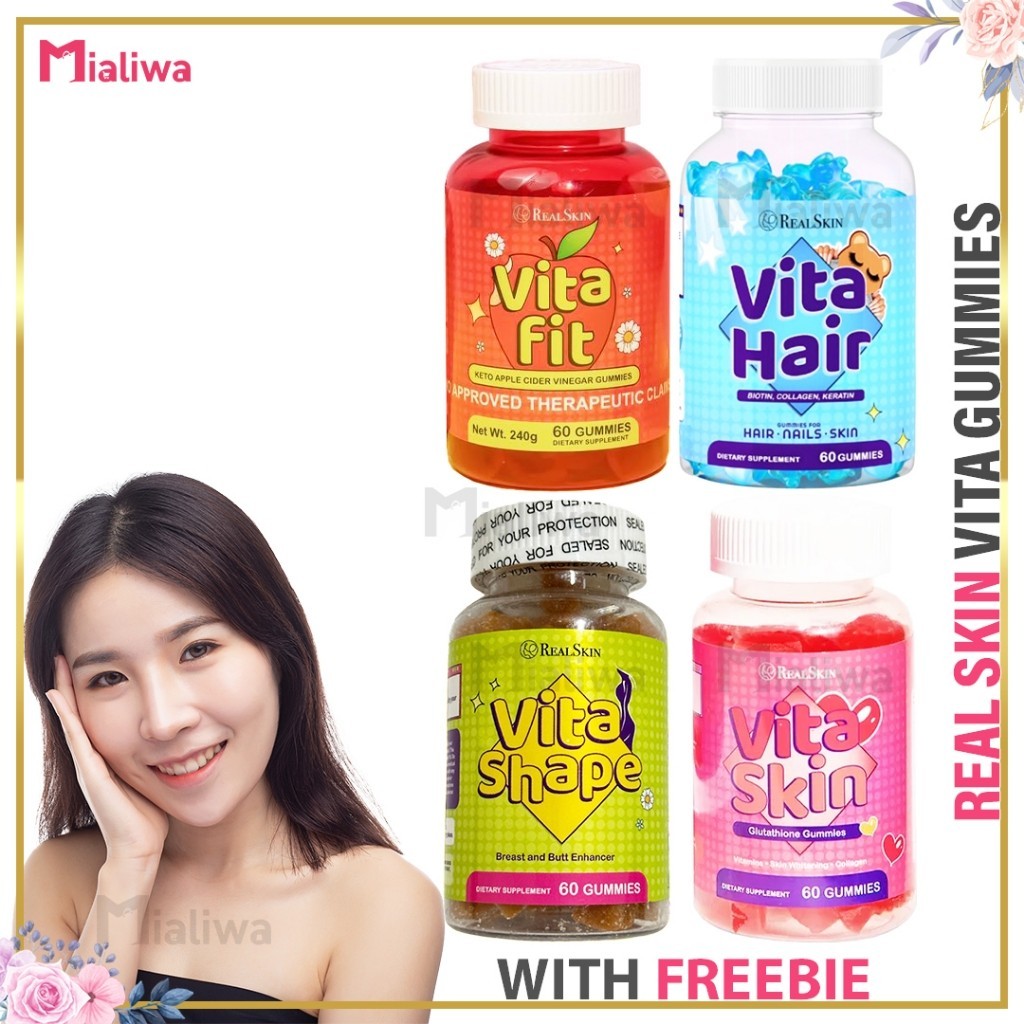 Real Skin Vita Shape Skin Hair Fit Chewable Vitamins 60 Gummies ...