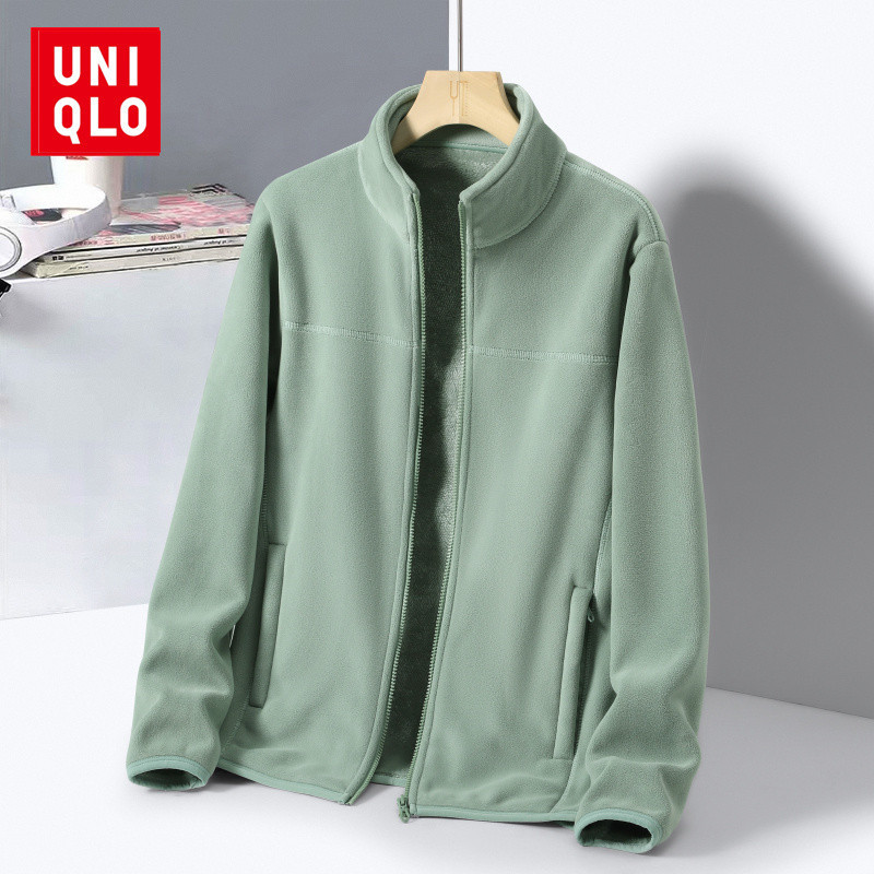 Uniqlo Couples Polar Fleece Jacket Keep Warm Plush Fleece Zipper Jacket ...