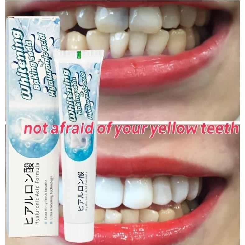 Japanese Hyaluronic Acid Dual Effect Witening Toothpaste Fresh breath ...