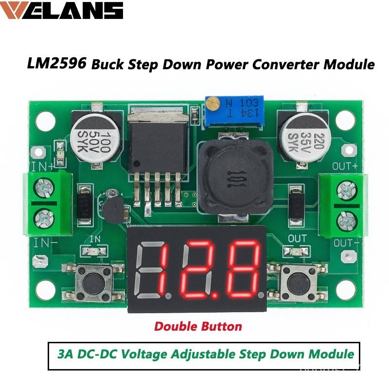 RS+ Welans LM2596 Voltage Regulator DC-DC Step Down Module Buck Converter Dc to Dc Buck ...