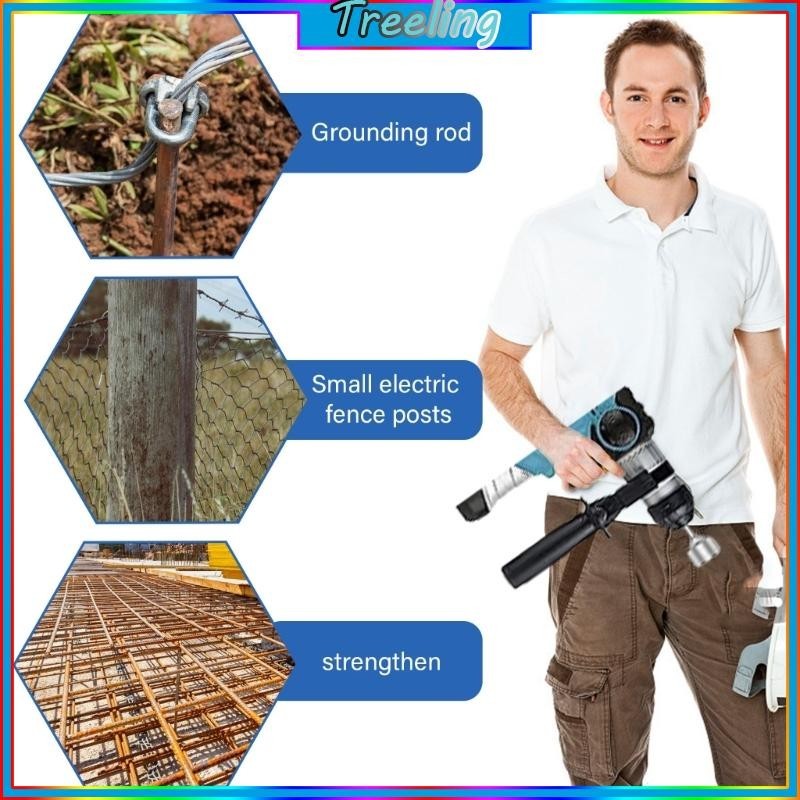 Treeling Ground Rod Driver Heavy Duty Grounding Rod Steel Drill Bit ...