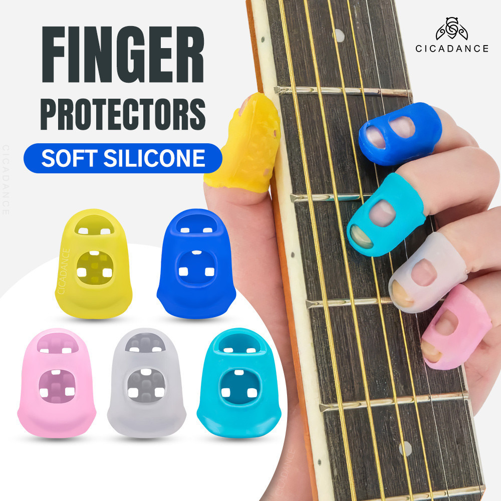 Color Kalimba Silicone Finger Cot Non-Slip Prevent Press Pain Finger ...