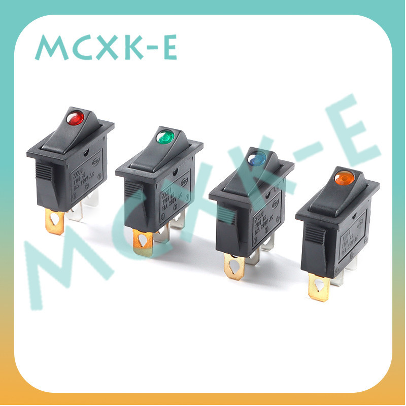 Mxk-e KCD3 Rocket Switch 220V Cat's Eye Red/Green/Blue/Yellow with ...
