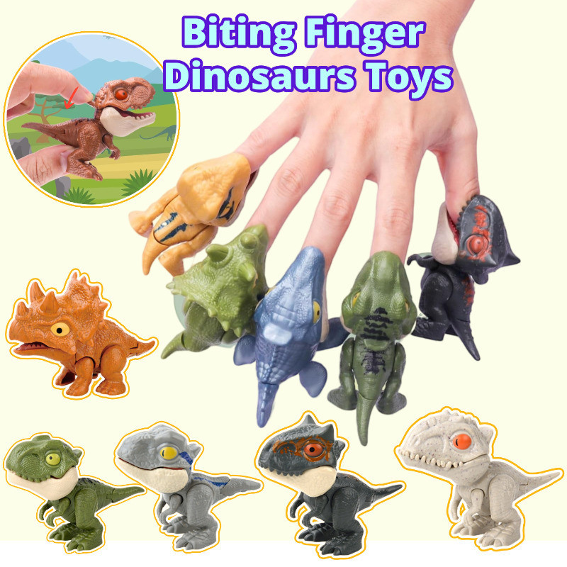 Finger Dinosaur Toy Biting Finger Dinosaurs Toys Tricky Dinosaur Figure ...
