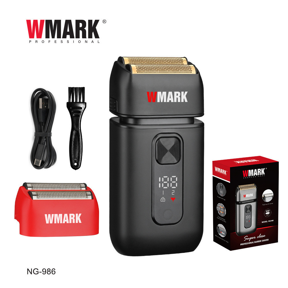 WMARK new stainless steel titanium plated two-blade mesh razor Electric ...