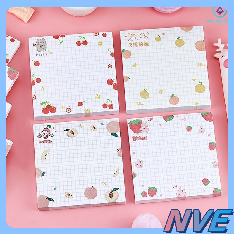 NVE Creative Post-it Sticker Cute Fruit Memo Sticker Student Ins Memos ...