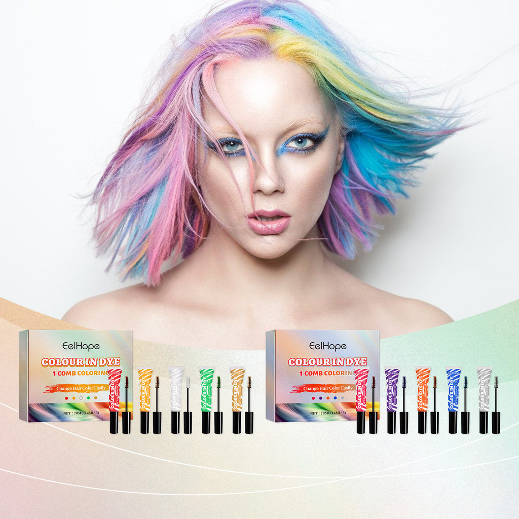 Halloween Temporary Colour Dyeing Kit,Colour in Dye,Change Hair Color ...