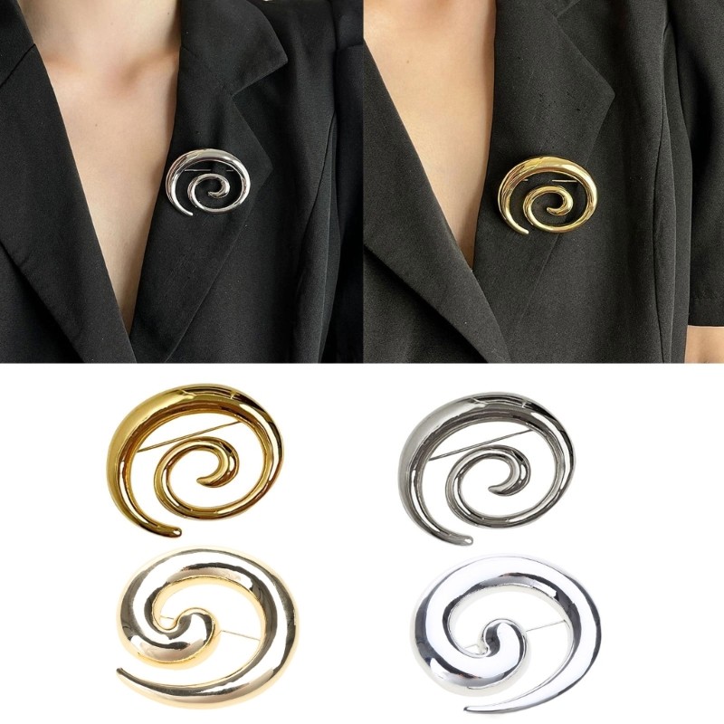 CH Unique Vortex Lapel Pin Adornment Gold Silver Dressing Up Vortex ...