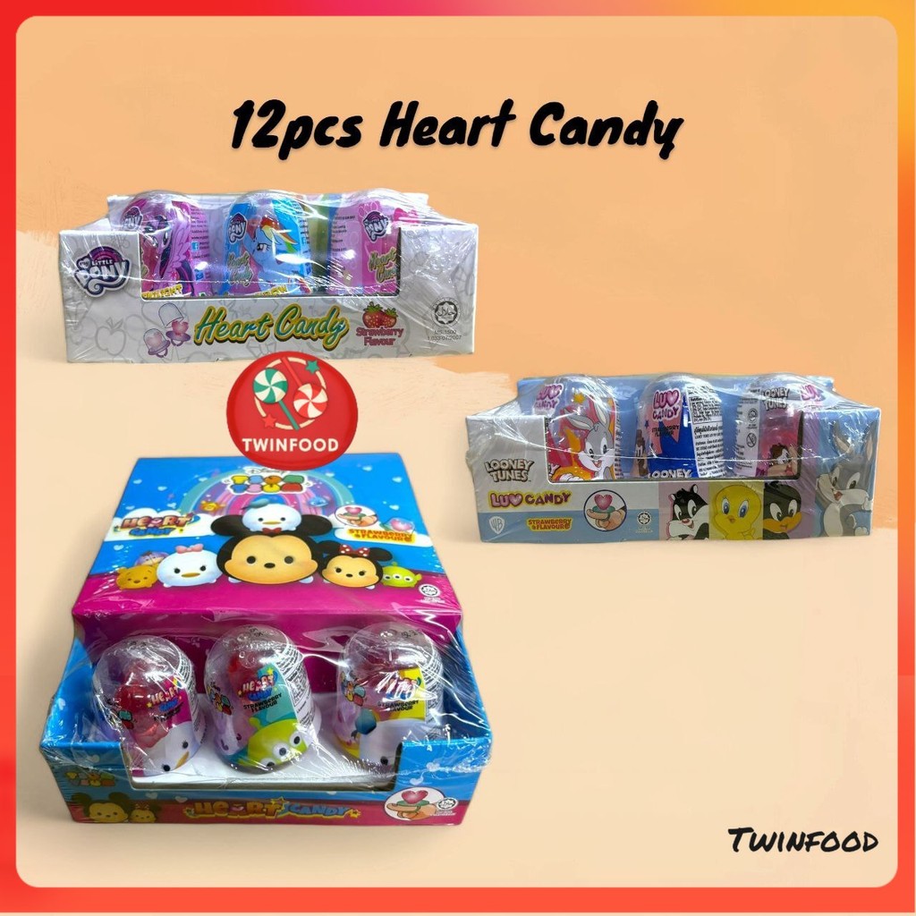 12pcs YLF Heart Candy Luv Design strawberry flavor (TF) | Shopee ...