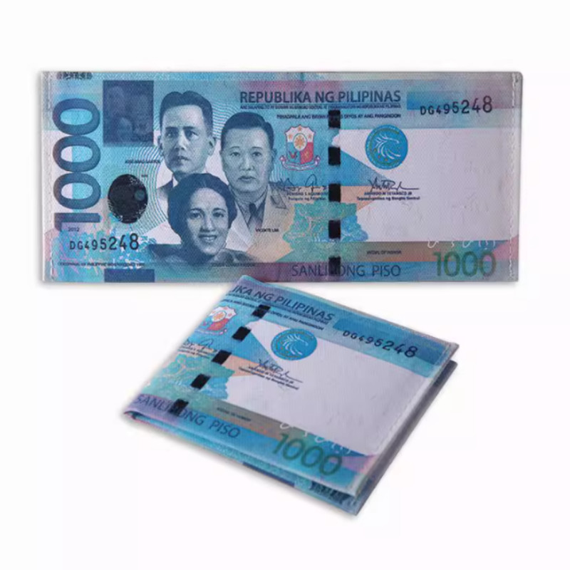 Philippine style layered coin wallet with creative currency printing ...