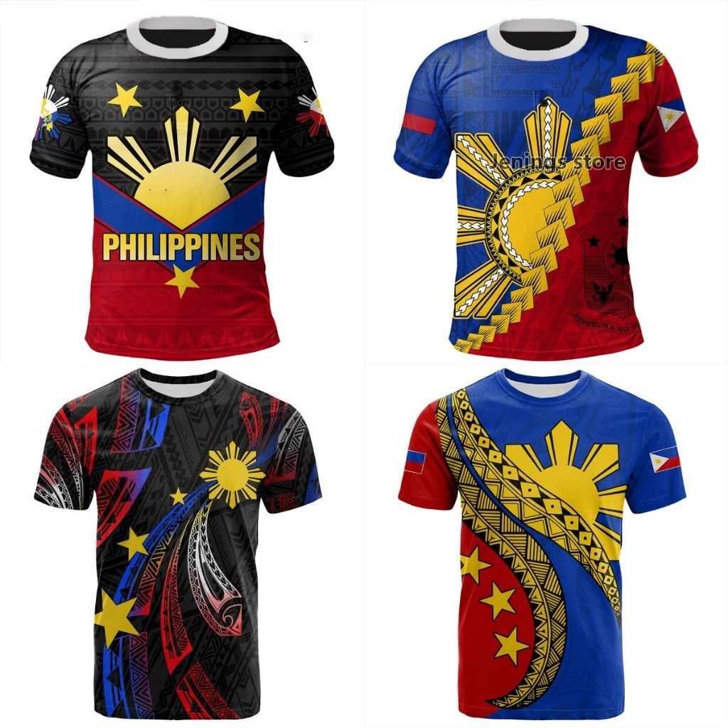 Philippines T shirt Philippines Sun Polynesian With Flag shirt for ...