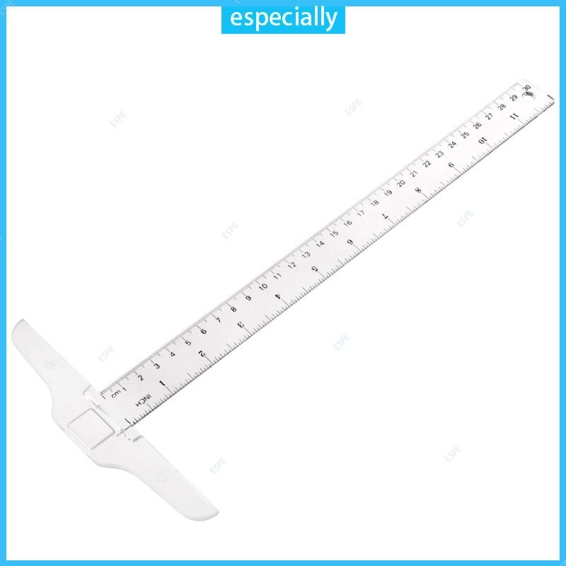 ESP 30cm 12 Plastic T-Square Metric Ruler cm inch Double Side Scale ...