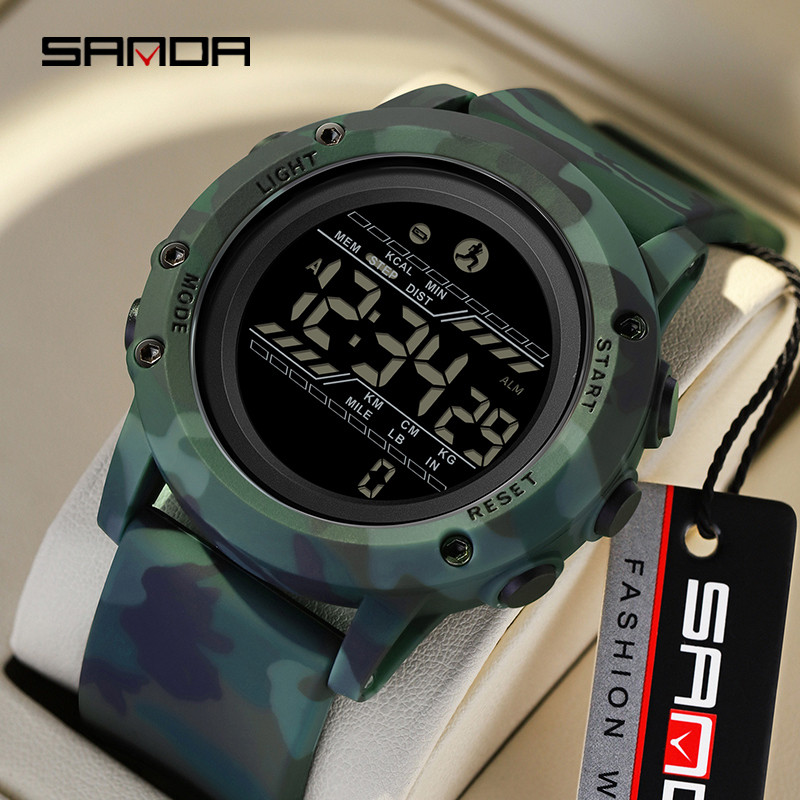 Sanda Sports Watch Mileage Record Trend Night Light Waterproof ...