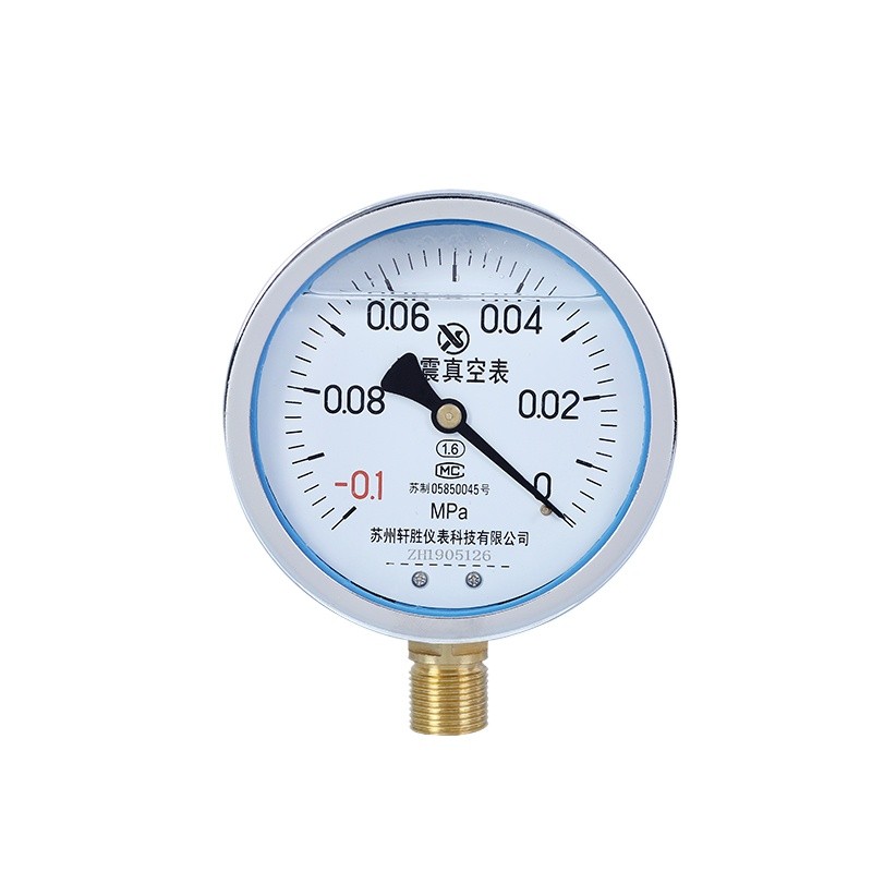 YN100 -0.1-0 Seismic Vacuum Gauge Seismic Vacuum Pressure Gauge Vacuum Pressure Gauge Negative ...