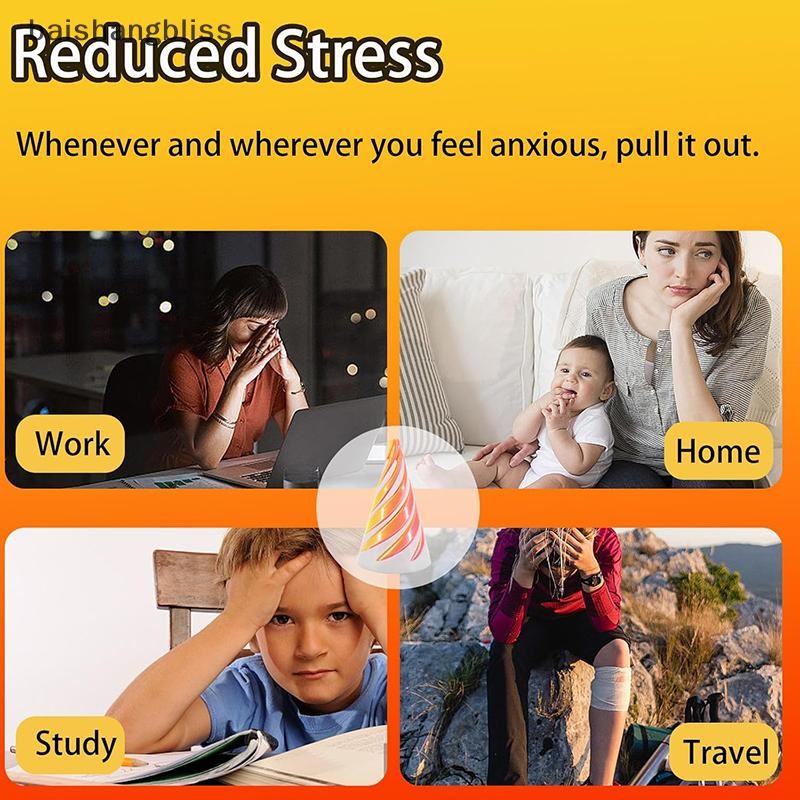 baishangbliss 3D Printed Spiral Cone Toy Fidget Toy Impossible Pyramid ...