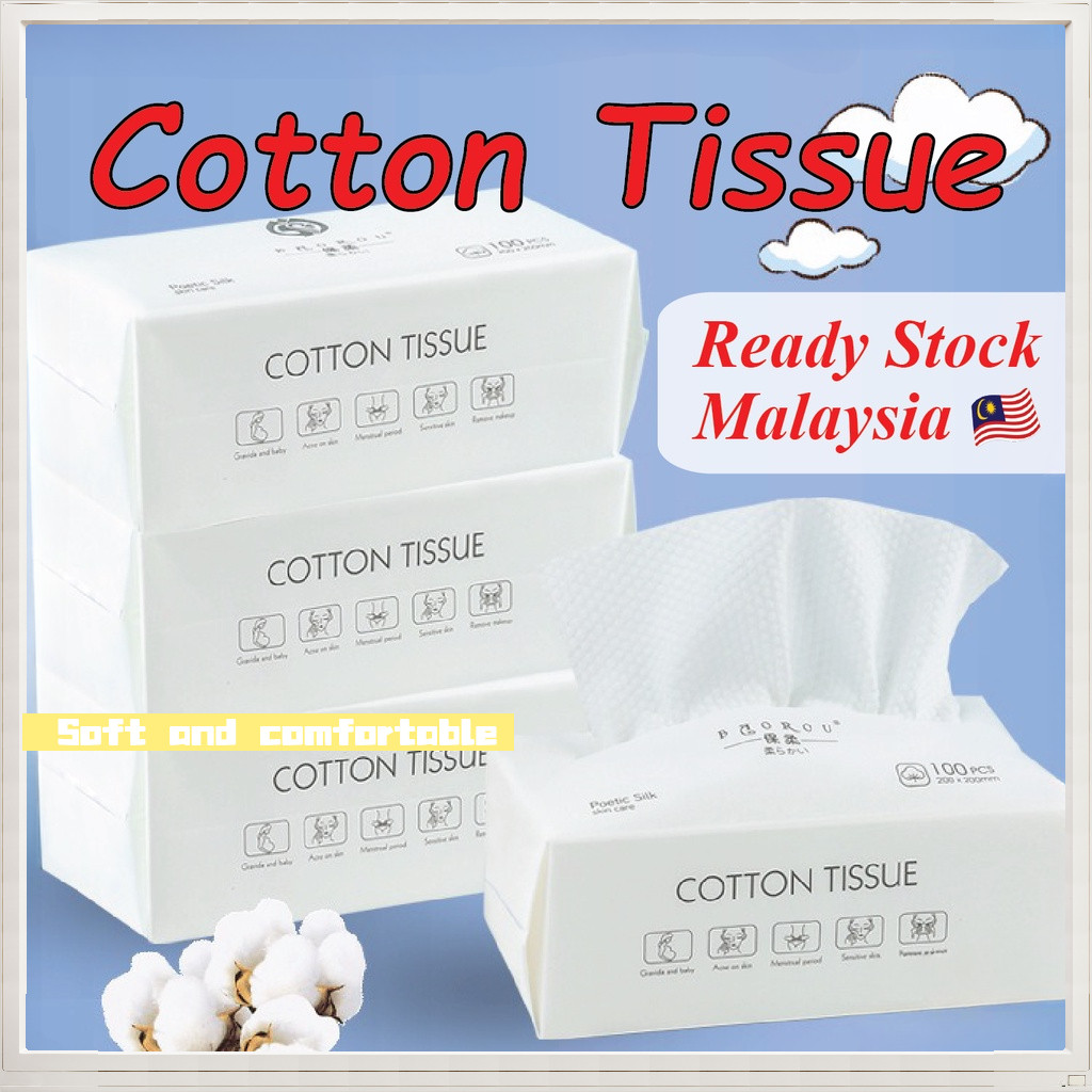 Cotton Tissue Disposable Facial Tissue for Adults and Children Make Up ...