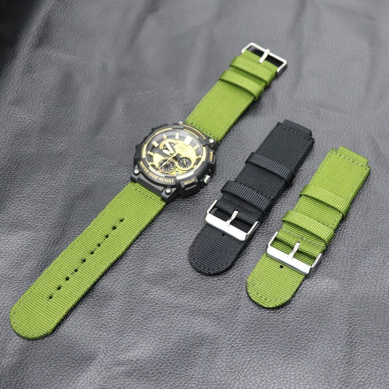 Watch strap Casio strap MCW200H nylon strap AE1400 protruding strap ...
