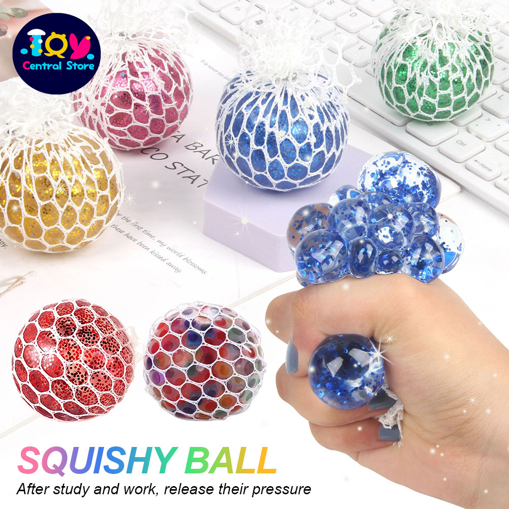Mesh Squish Ball Squeeze Ball Release Stress Funny Anti-Stress Squishy ...