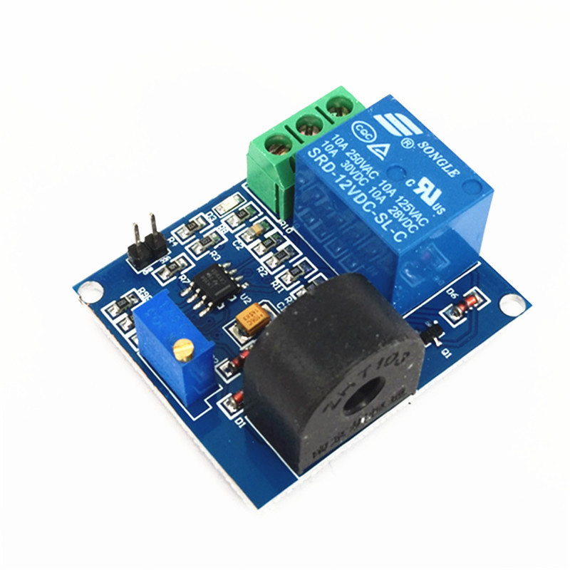 5A overcurrent protection sensor module AC current sensor 12V relay ...