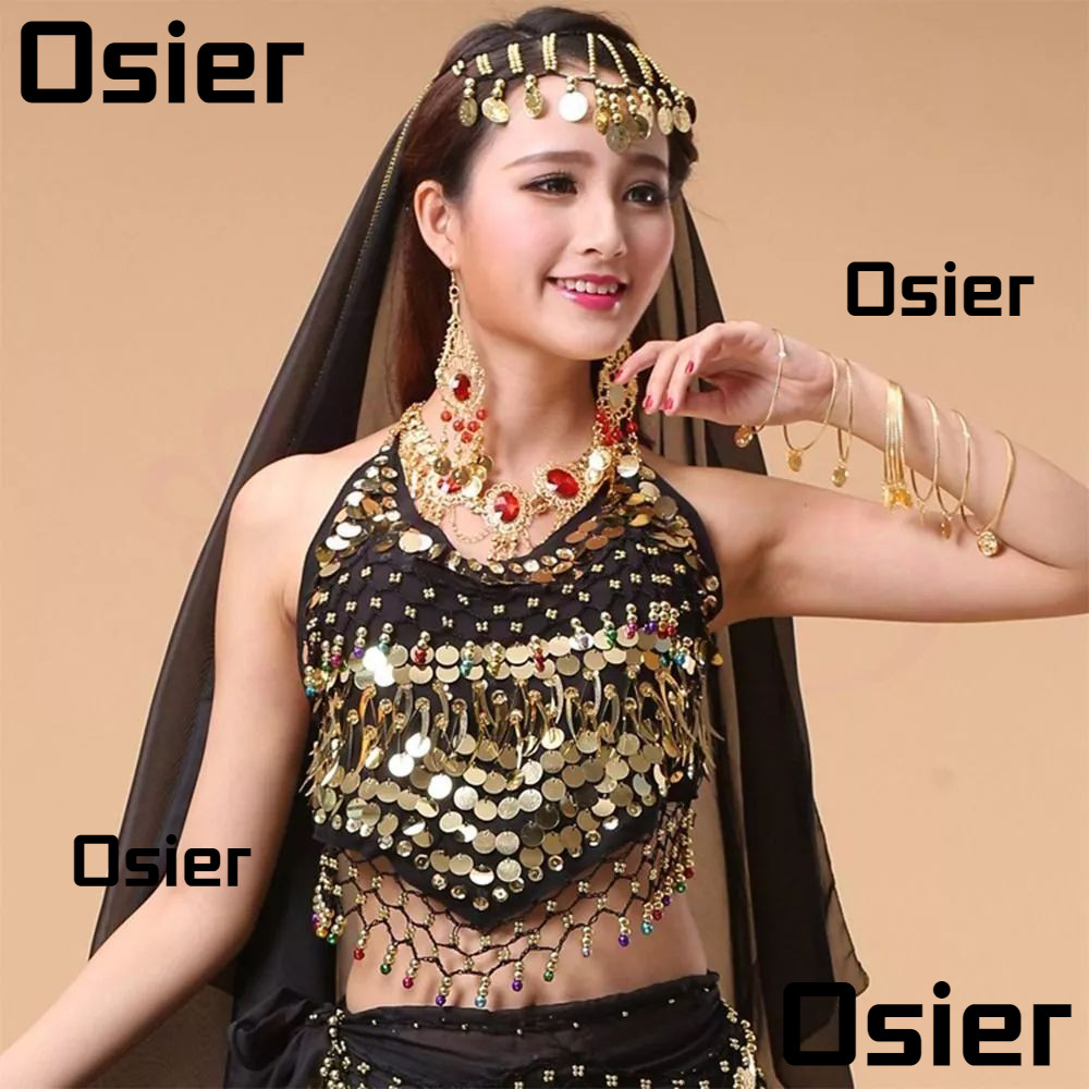 OSIER1 Belly Dance Bra, Shiny Nightclub Performance Top, Charming ...