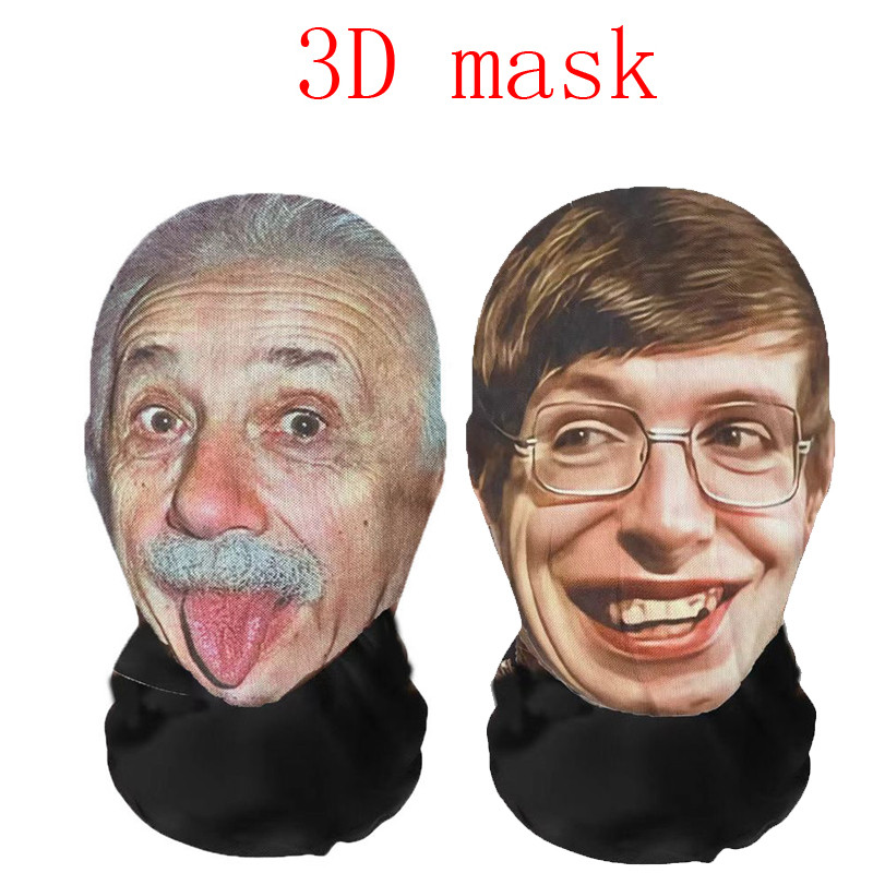 Halloween 3D Headgear Party Funny Mask Breathable Gauze Einstein Mask ...