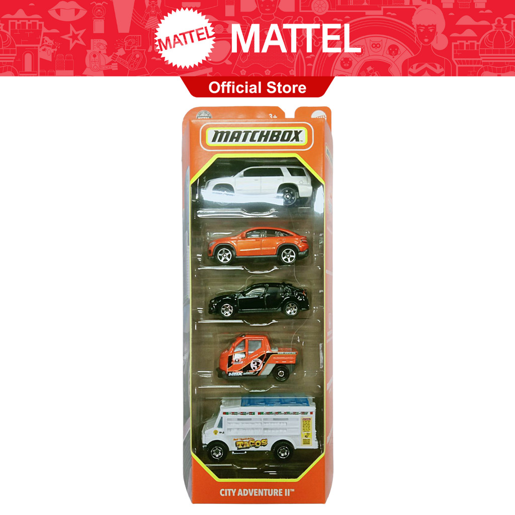 Matchbox Hero City 5 Car Pack Die-cast Vehicle City Adventure II Toy ...