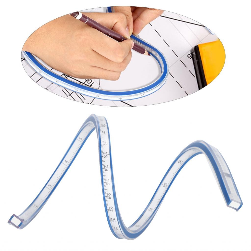 Buybest1 Flexible Tracing Ruler Curve Plastic Scale Soft Measuring Tool ...