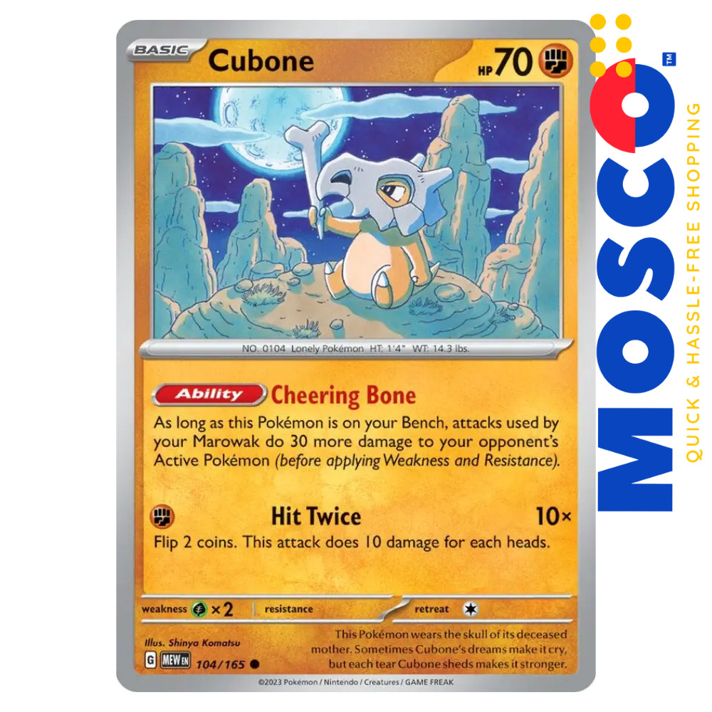 Cubone - 104/165 Common Pokemon 151 | Pokemon TCG | Shopee Philippines