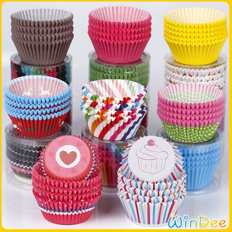 100pcs Cupcake Liner Cake Muffin Paper Cups Baking Liner Cup Heat ...