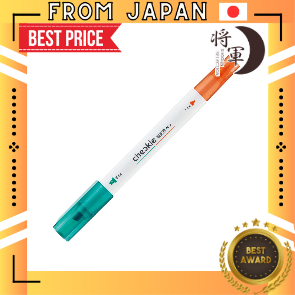 【From Japan】KOKUYO Checkle Memorization Pen Green Orange PM-M120-1P ...