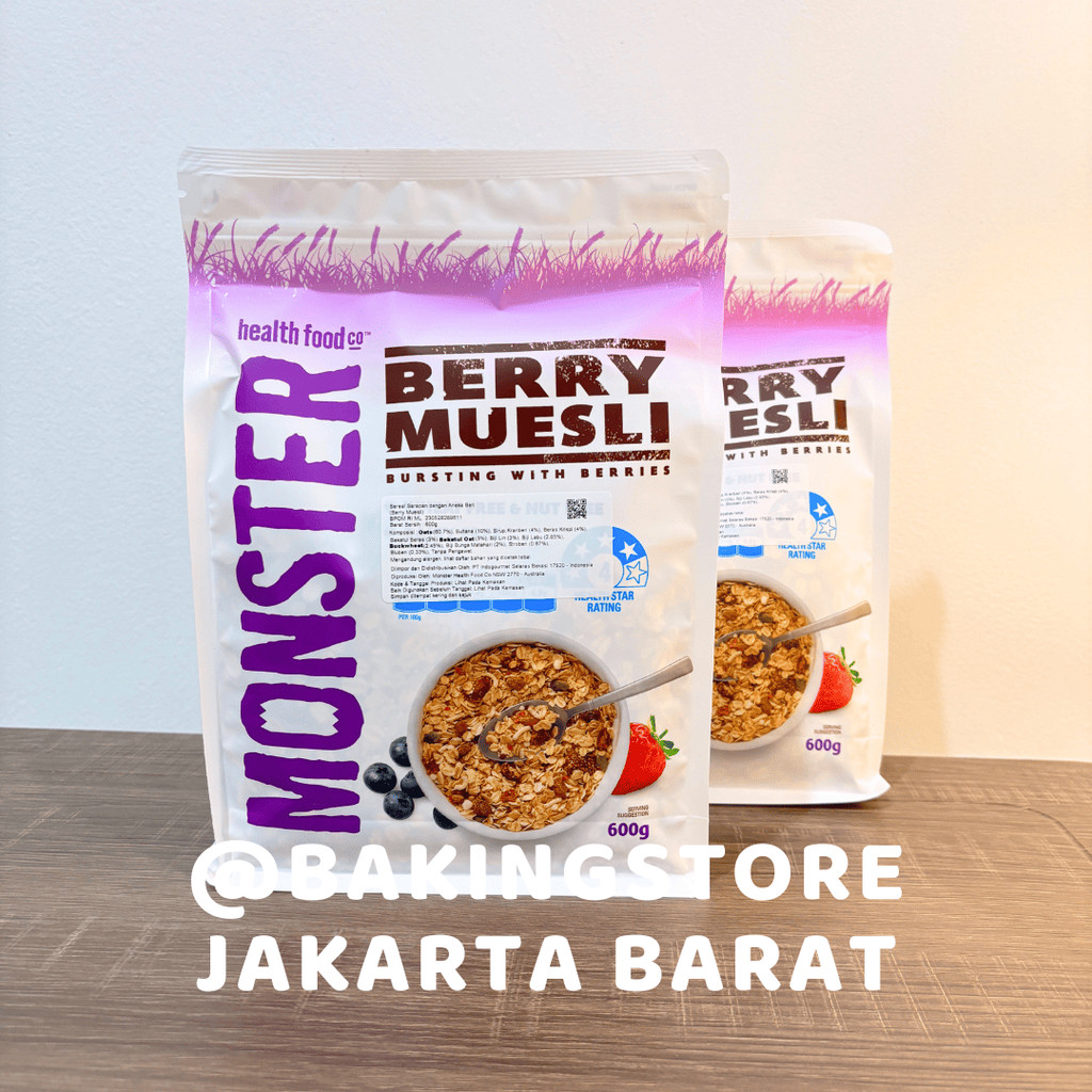 Monster BERRY Muesli 700 g | Healthy Food Co | With Berries 700 grams ...