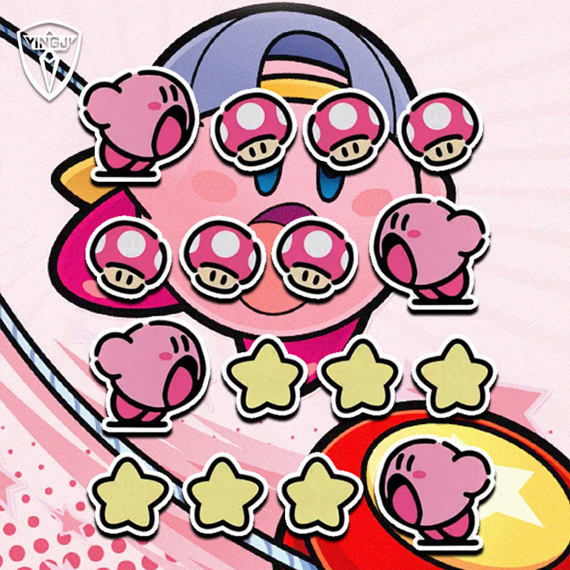 Kirby Pacman Mario Decorative Scratch Block Automobile Sticker Car Body ...