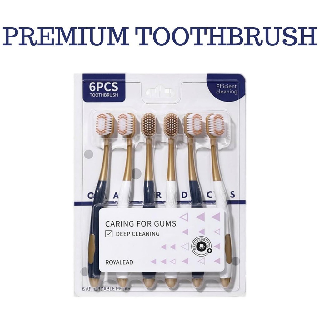 Premium Toothbrush Wide Head Deep Cleansing Brush Soft Gum Protection ...