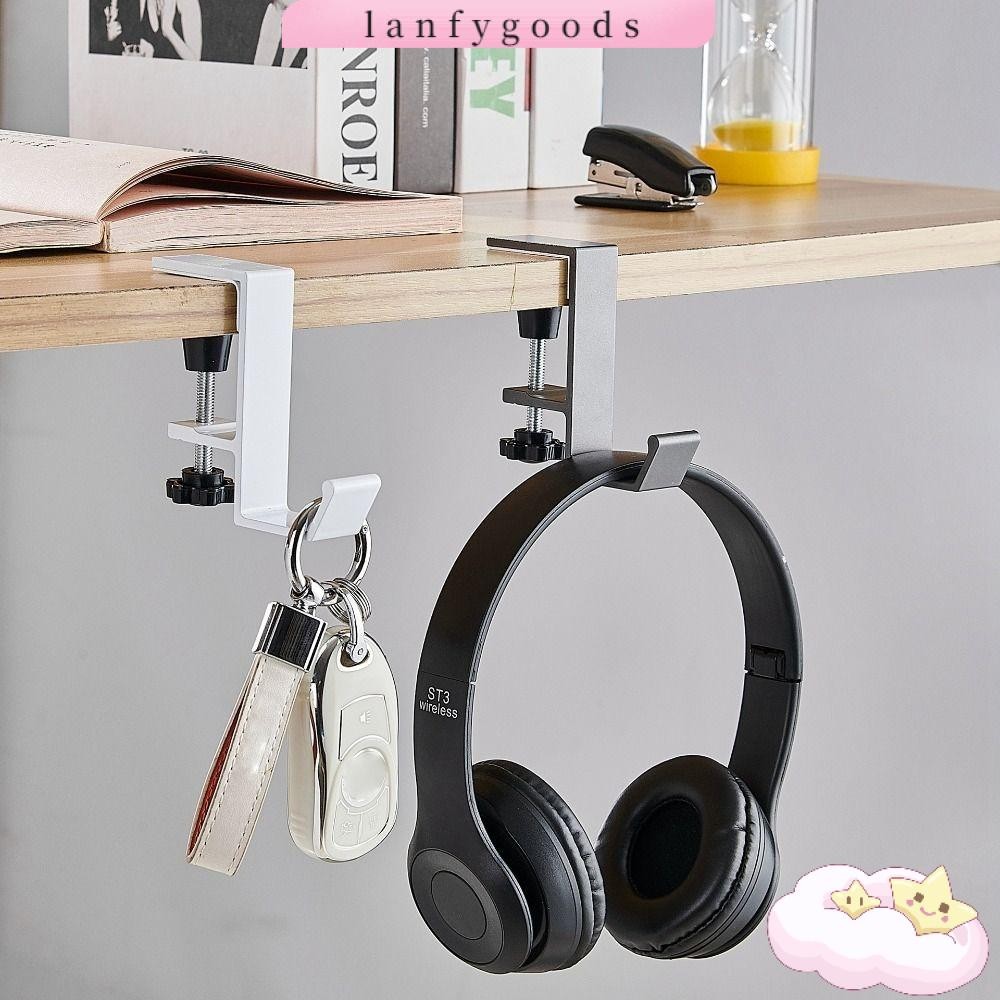 LANFY Desk Edge Hook, Backpack Storage Hanging Table Side Hook, Multi ...