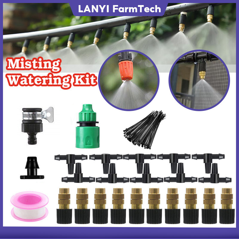 Misting Watering Kit Sprinkler Garden Drip Irrigation System DIY ...