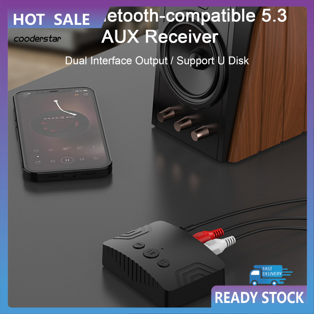 COOD High Performance Audio Converter Home Supply Bluetooth-compatible 53 AUX/RCA Wireless ...