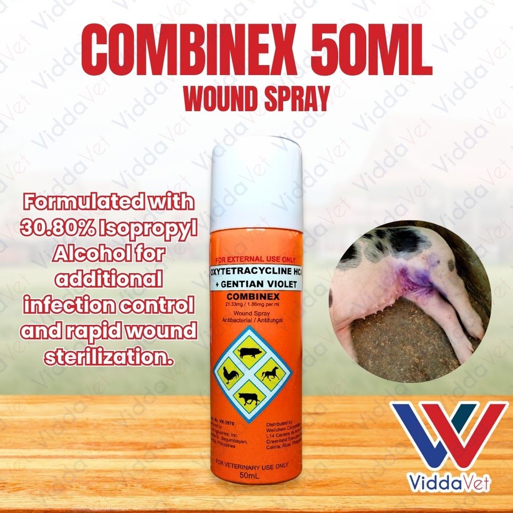 Combinex Wound Spray 50ml for dogs combinex 50ml for all animals cattle ...