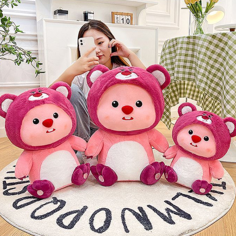 Ready Pillow 65CM Strawberry Bear loopy Ruby Doll Plush Toy Transformed ...